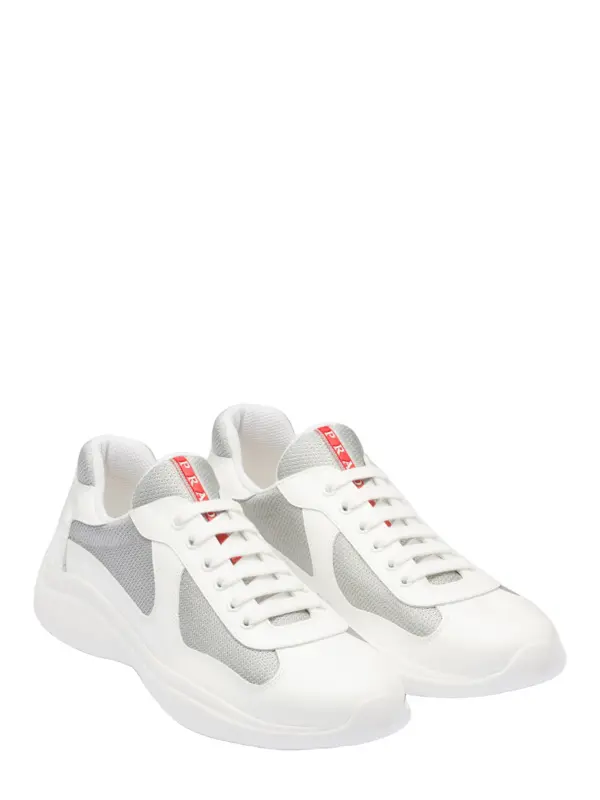 Prada America's Cup Sneakers - White/silver