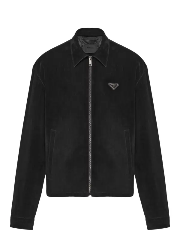 Prada Cotton Velvet Blouson Jacket - Black