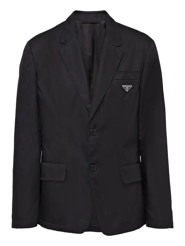 Prada Re-nylon Single-breasted Jacket - Black