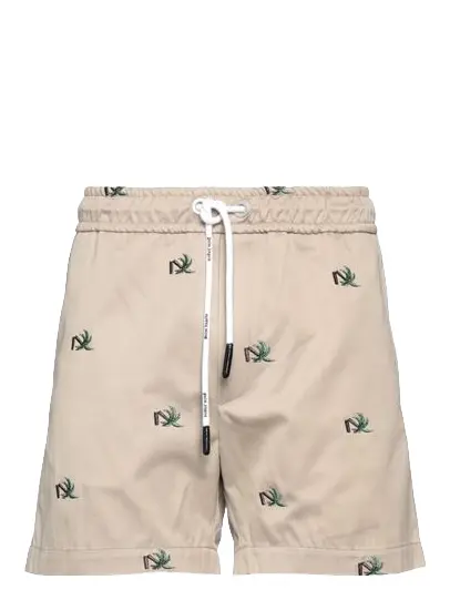 Palm Angels Twill Bermuda Shorts - Beige