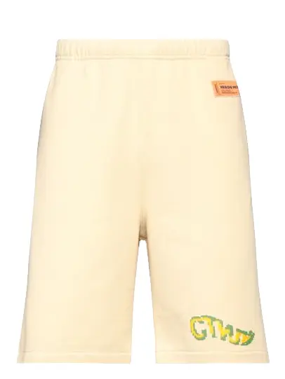 Heron Preston Fleece Bermuda Shorts - Beige