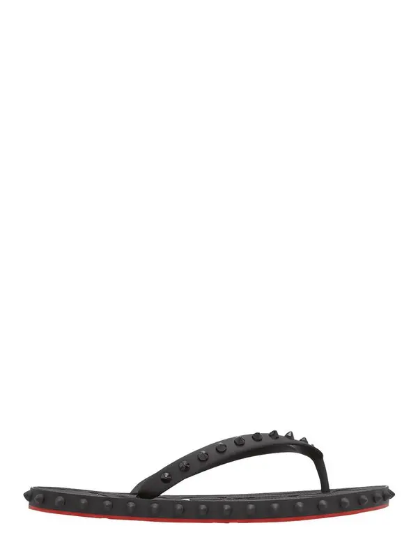 CHRISTIAN LOUBOUTIN Donna Spike Flip Flops - Black