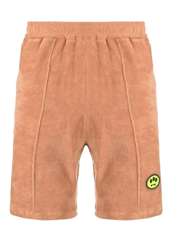 BARROW Logo-patch Terry Shorts - Brown