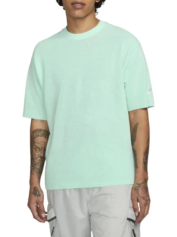 Nike Engineered Knit Short-sleeve Sweater - Light Green