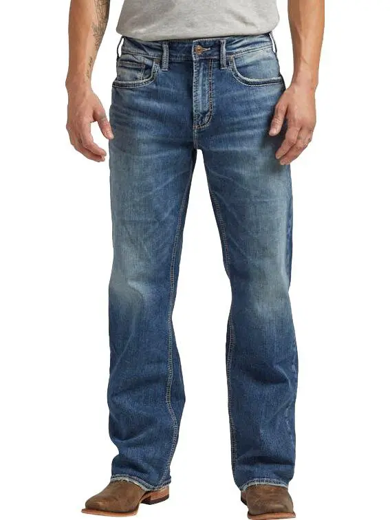 SILVER JEANS CO. Zac Relaxed Fit Straight Leg Jeans - Indigo