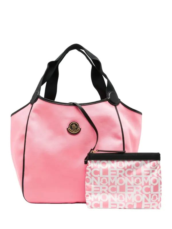 Moncler Logo-patch Tote Bag - Pink