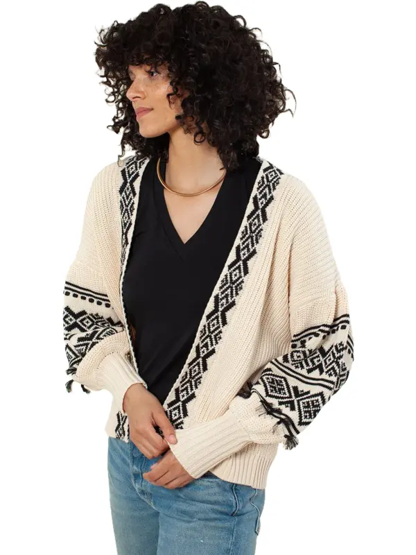 Hale Bob Isabelle Jacquard Cardigan - Neutral