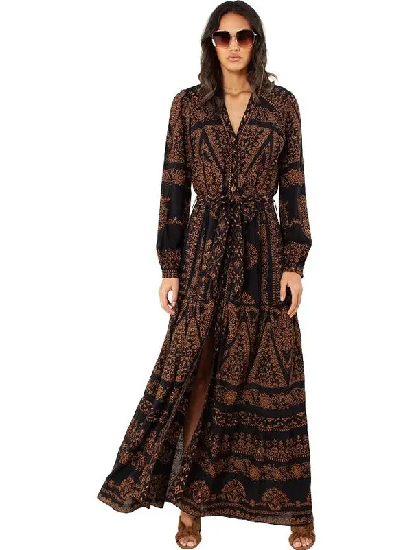 Hale Bob Lavinia Embroidered Maxi - Black