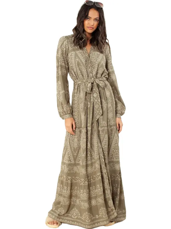 Hale Bob Lavinia Embroidered Maxi - Green