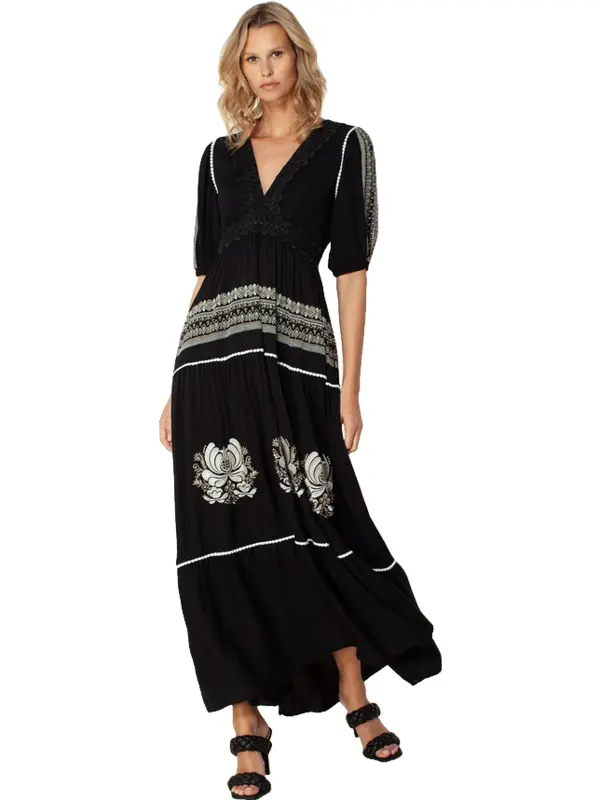 Hale Bob Ignia Maxi Dress - Black