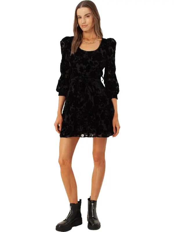 Hale Bob Talora Silk Dress - Black