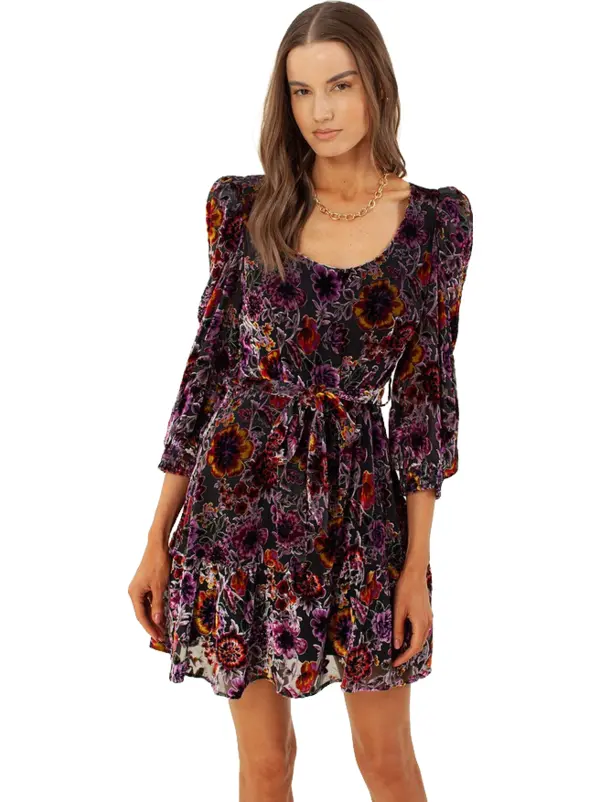 Hale Bob Talora Silk Dress - Black