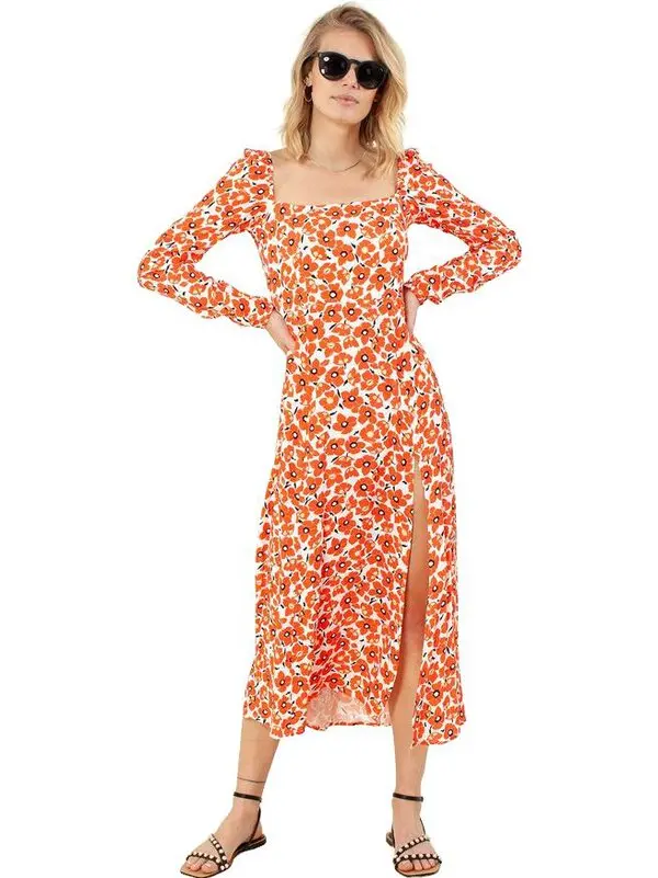 Hale Bob Palba Dress - Gray / Black / White