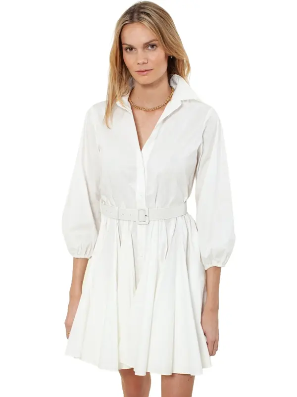 Hale Bob Vania Poplin Mini Dress - White