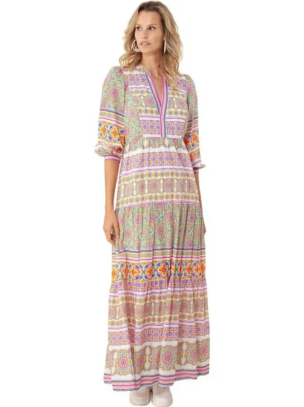 Hale Bob Elspeth Voile Maxi Dress - Pink