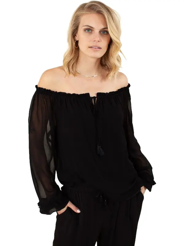 Hale Bob Candice Solid Top - Black