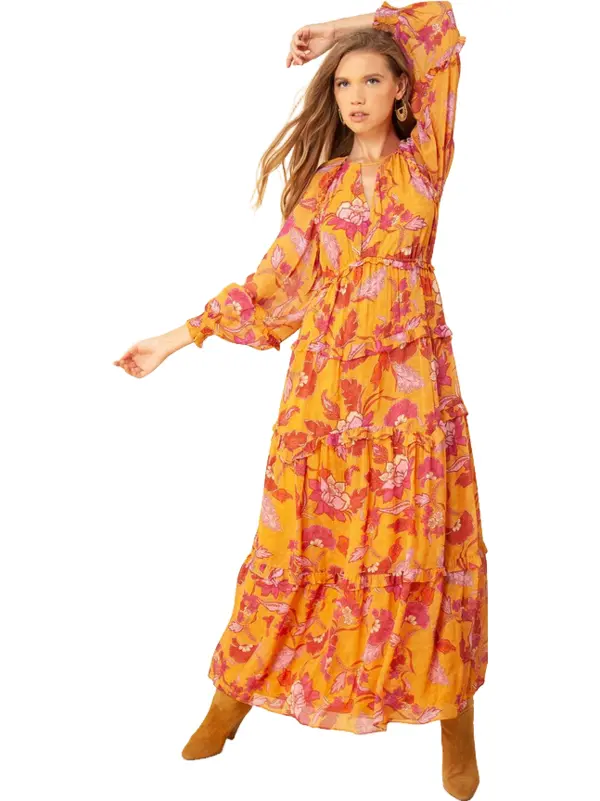 Hale Bob Ember Maxi Dress - Gold