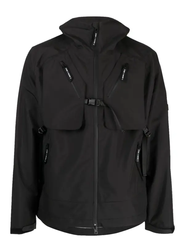 SPOONYARD Multiple-pockets Taped Jacket - Black