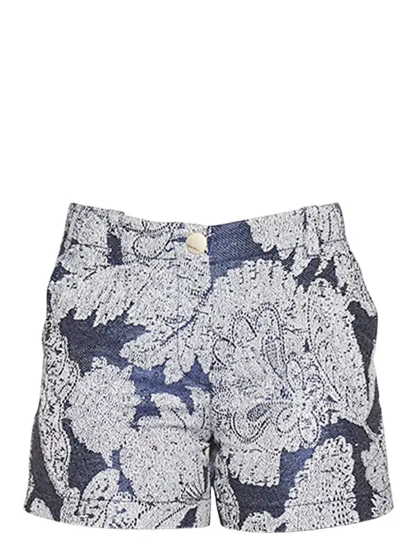 Giorgio Armani Paisley High-rise Shorts - Navy