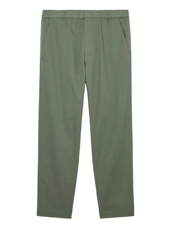 Cos Twill Tapered Trousers - Green