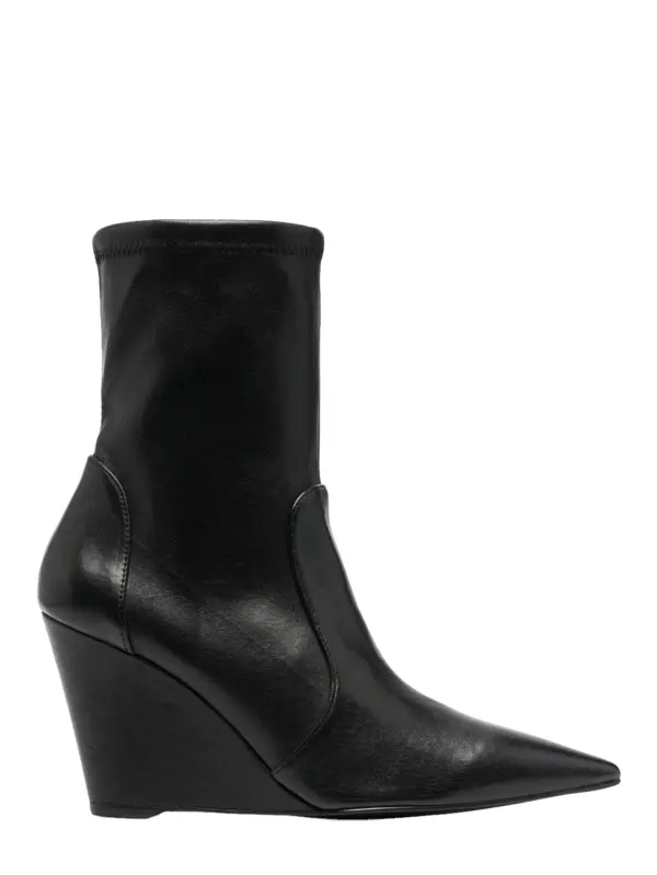 STUART WEITZMAN 90mm Pointed-toe Wedge Boots - Black