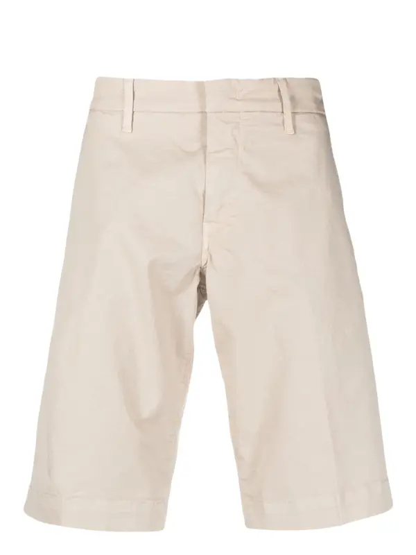 FAY Logo-patch Bermuda Shorts - Neutrals