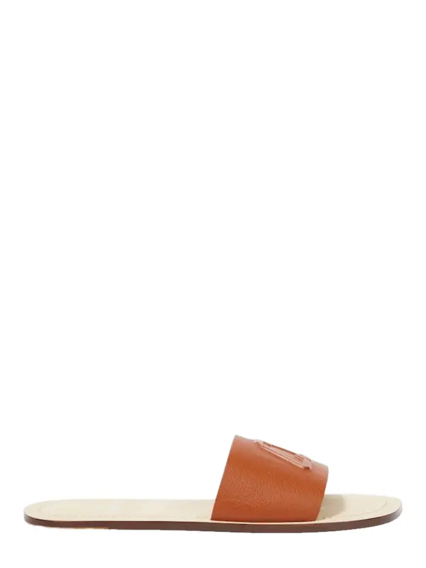 CHRISTIAN LOUBOUTIN Varsicool Leather Slides - Brown