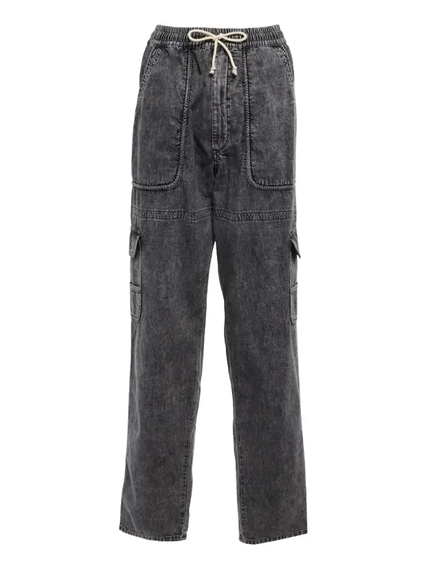 MARANT ETOILE Viamao High-rise Cotton Pants - Grey