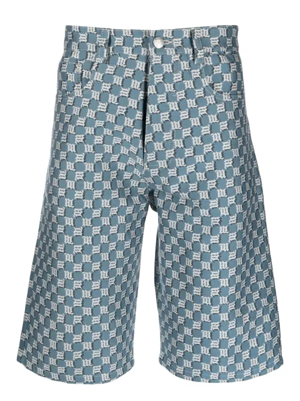 MISBHV Logo-print Denim Shorts - Blue