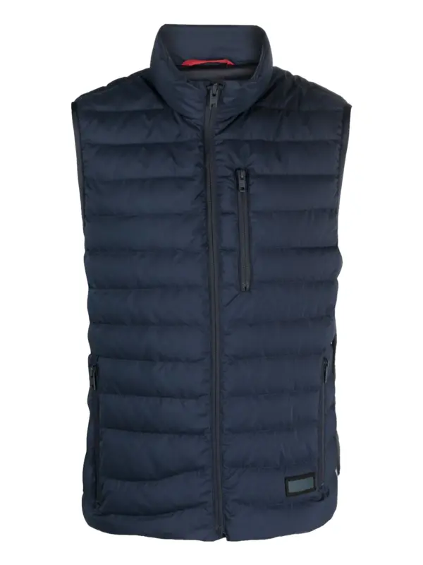 FAY High-neck Padded Gilet - Blue