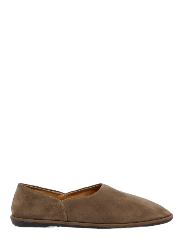 THE ROW Canal Suede Flats - Grey