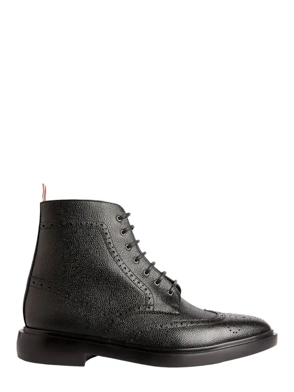 Thom Browne Leather Lace-up Boots - Black