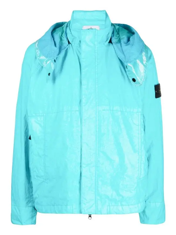 Stone Island Lightweight Hooded Jacket - Blue