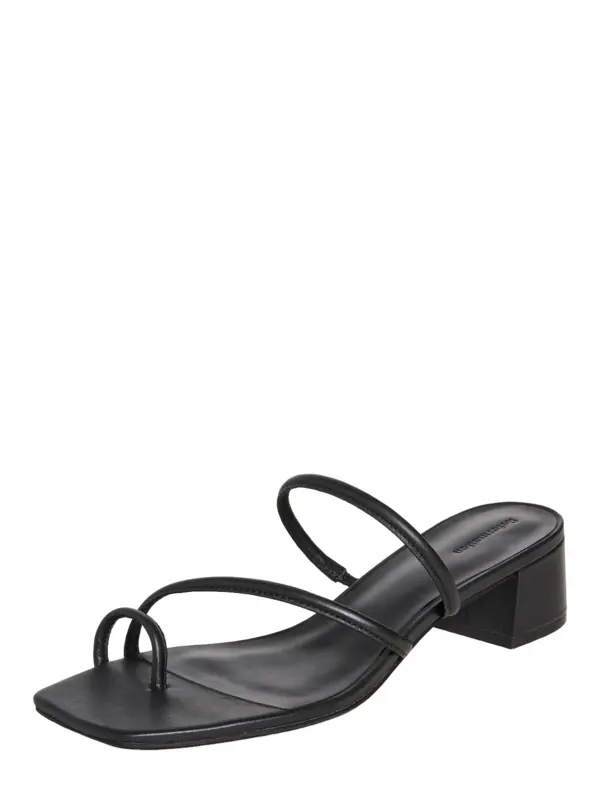 REFORMATION Meena Block Heel Sandals - Black