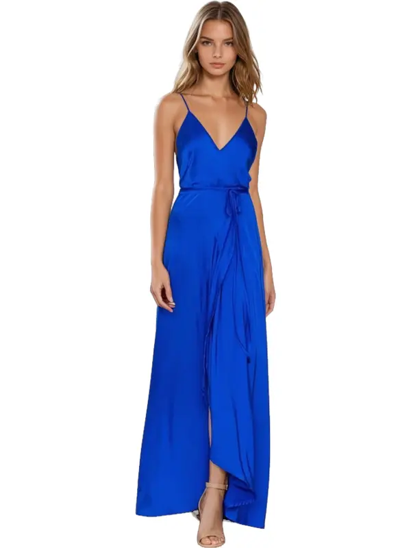 Yumi Kim Rush Hour Silk Maxi Dress - Blue