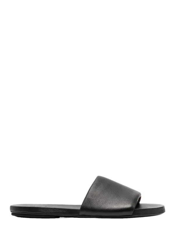 Marsèll Slip-on Leather Slides - Black