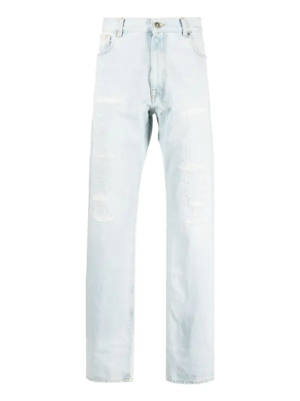 424 Distressed-effect Straight-leg Jeans - Blue