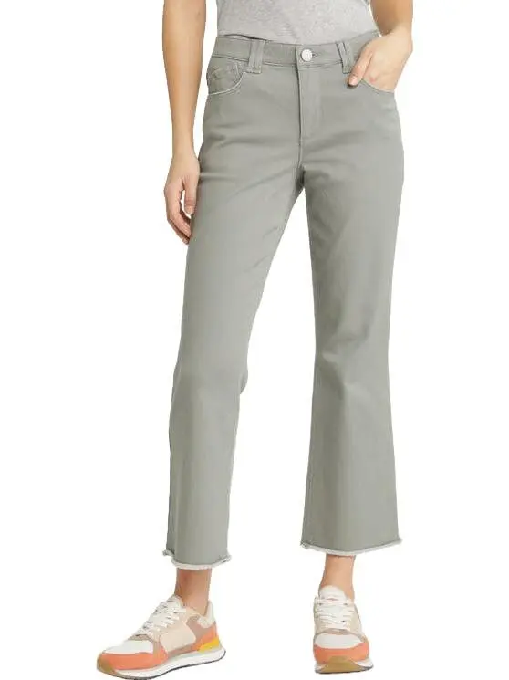 Wit & Wisdom Tatum Frayed High-waist Flare Jeans - Deep Seagrass