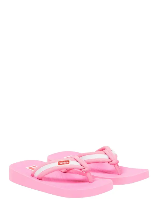 Kenzo Logo Striped Thong Sandals - Multicoloured