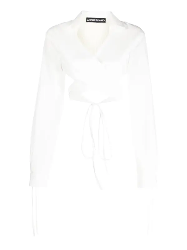ANDREĀDAMO Tie-waist Blouse - White