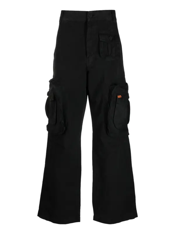 Heron Preston Straight-leg Multiple-pocket Trousers - Black