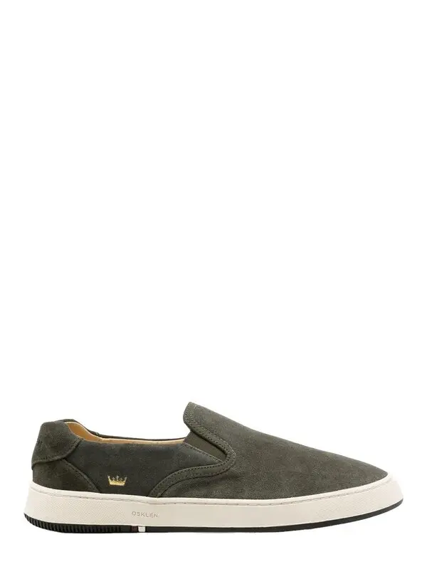 OSKLEN Branded Heel-counter Slip-on Sneakers - Green
