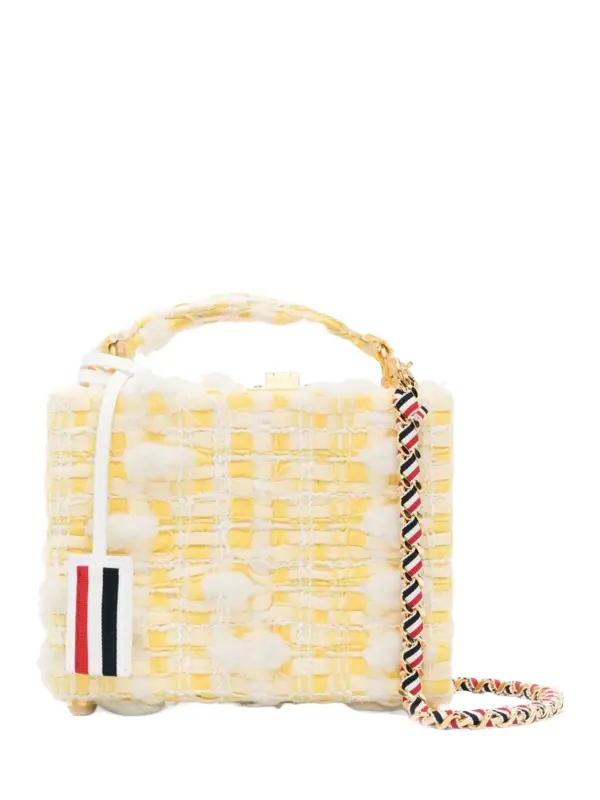 Thom Browne Mini Tweed Chain Tote - Yellow