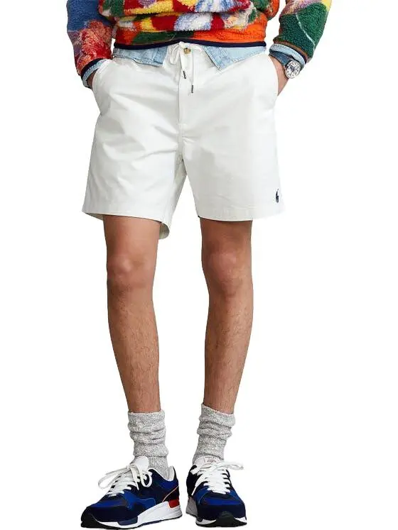 Ralph Lauren Stretch Cotton Twill Chino Shorts - Deck Wash White