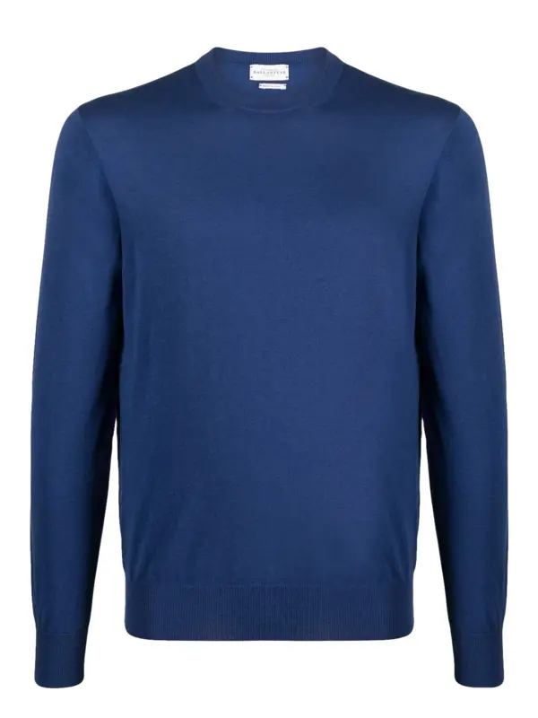 BALLANTYNE Fine-knit Crew-neck Jumper - Blue