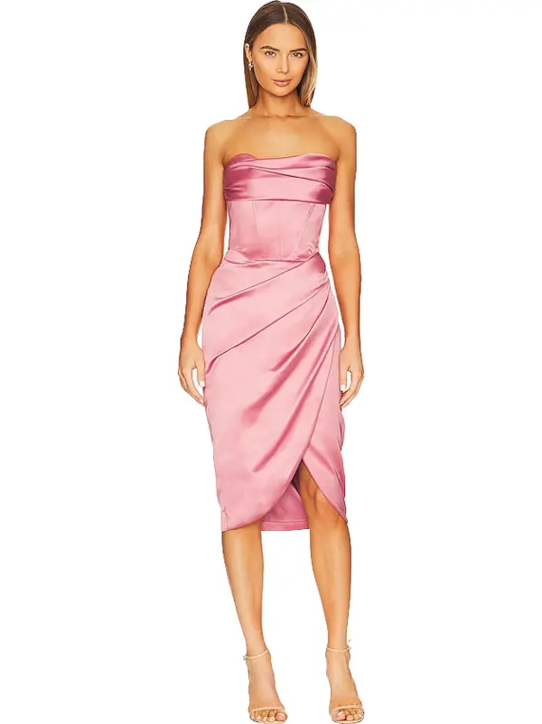 Bardot Jamila Corset Dress - Dusty Rose