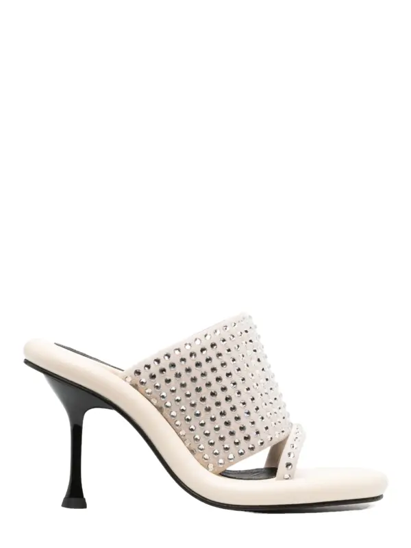 JW Anderson Bumper-tube 115mm Leather Sandals - Neutrals