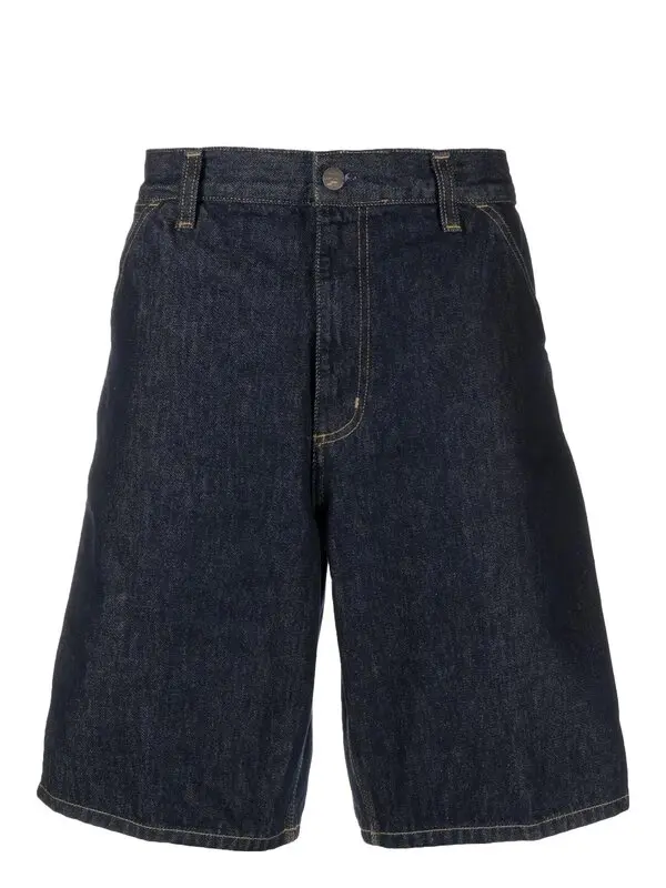 Carhartt Work In Progress Logo-patch Cargo Denim Shorts - Blue