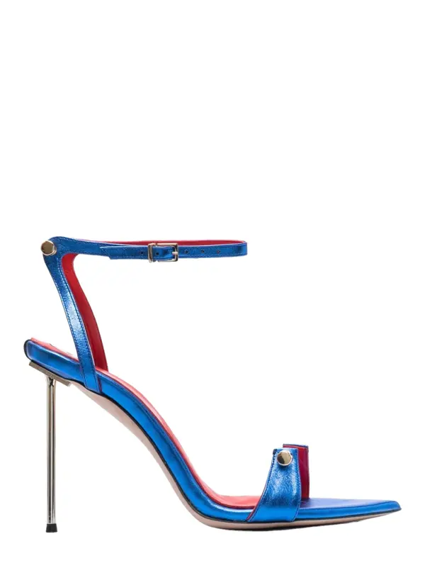 HARDOT 125mm Bar-pin Detail Sandals - Blue