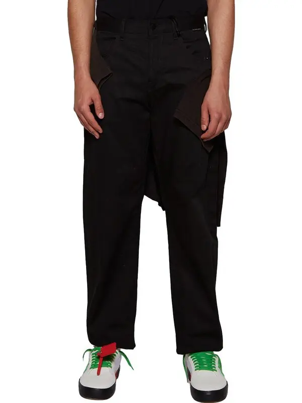 44 LABEL GROUP Straight Conflict Pants - Black